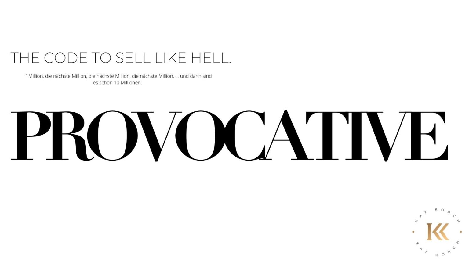 Provocative - Kat Korch Courses